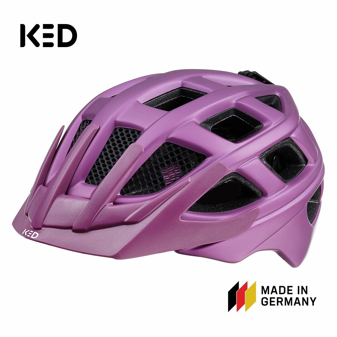 Шлем детский защитный для велосипеда, роликов, самоката, скейтборда, спортивный розовый велошлем для детей KED Kailu Violet matt, размер M (53-59)