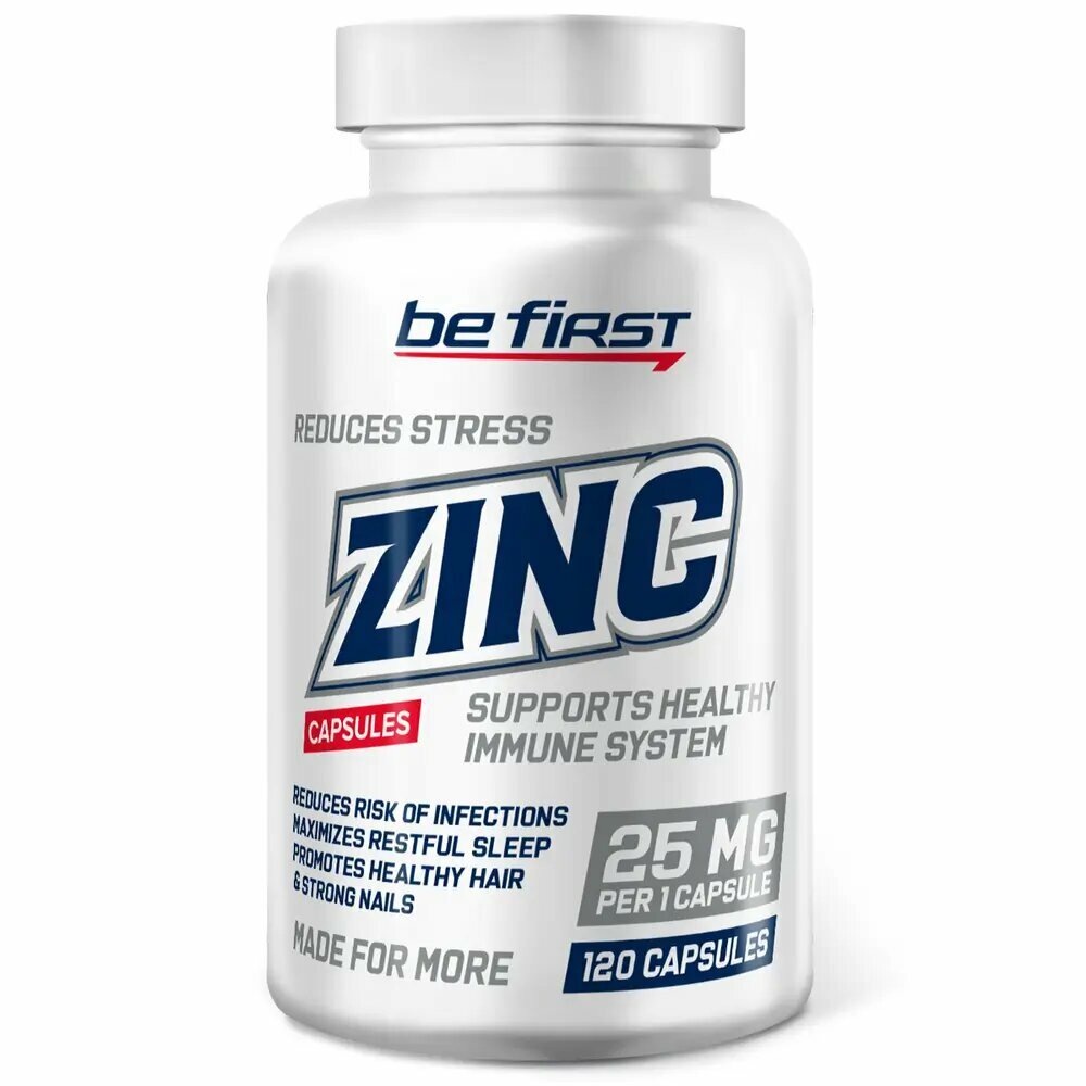 Витамины Be First Zinc Citrate, цинк, 120 шт, нейтральный вкус