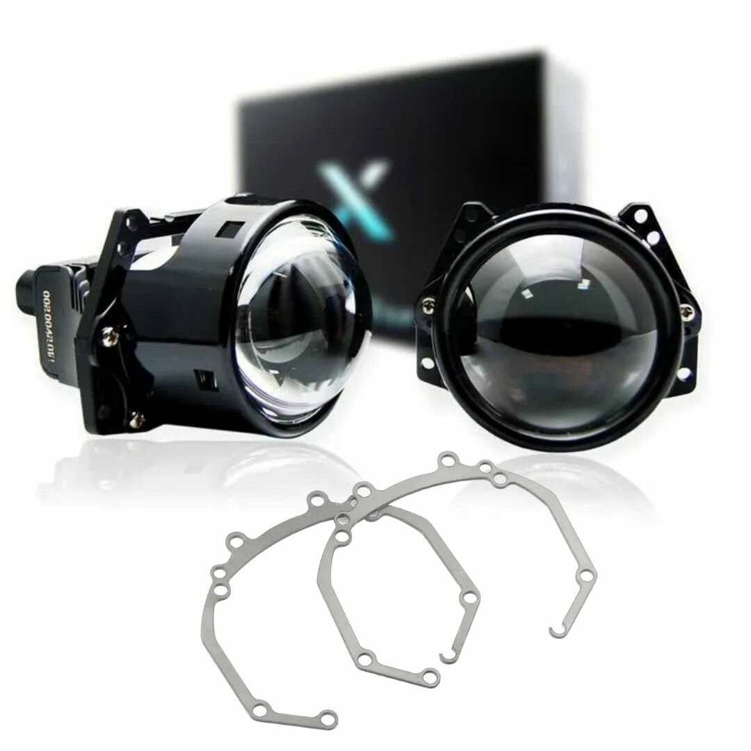 Bi Led линзы на Nissan X-Trail T31 рест. 2010-2015 без AFS (Комплект YH3 5000К) Билед для Ниссан