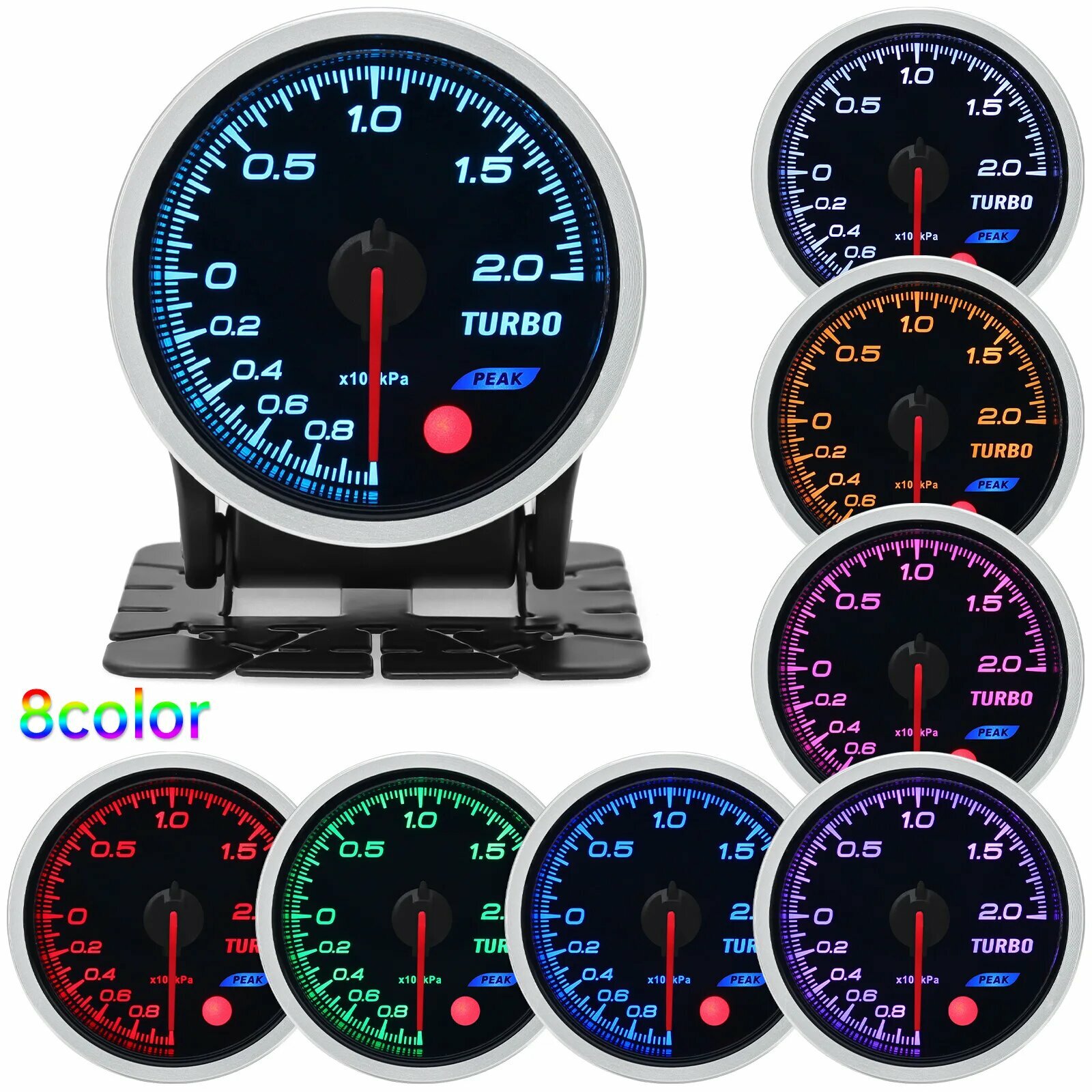 Датчик Давления Масла И Топлива В Гоночном Автомобиле, 2 Дюйма, 52 Мм, Вольтметр, Датчик Температуры Воды С Турбонаддувом