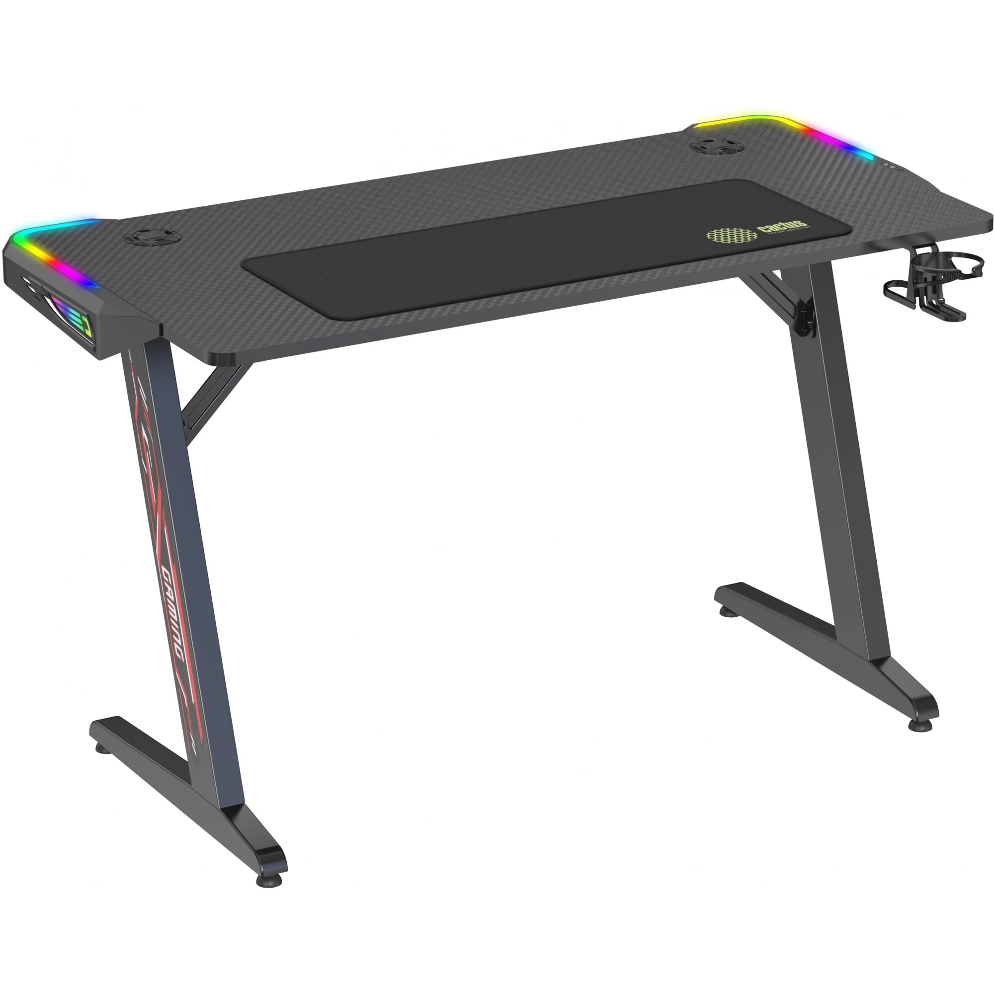 Стол игровой Cactus CS-GTZ-BK-RGB черный