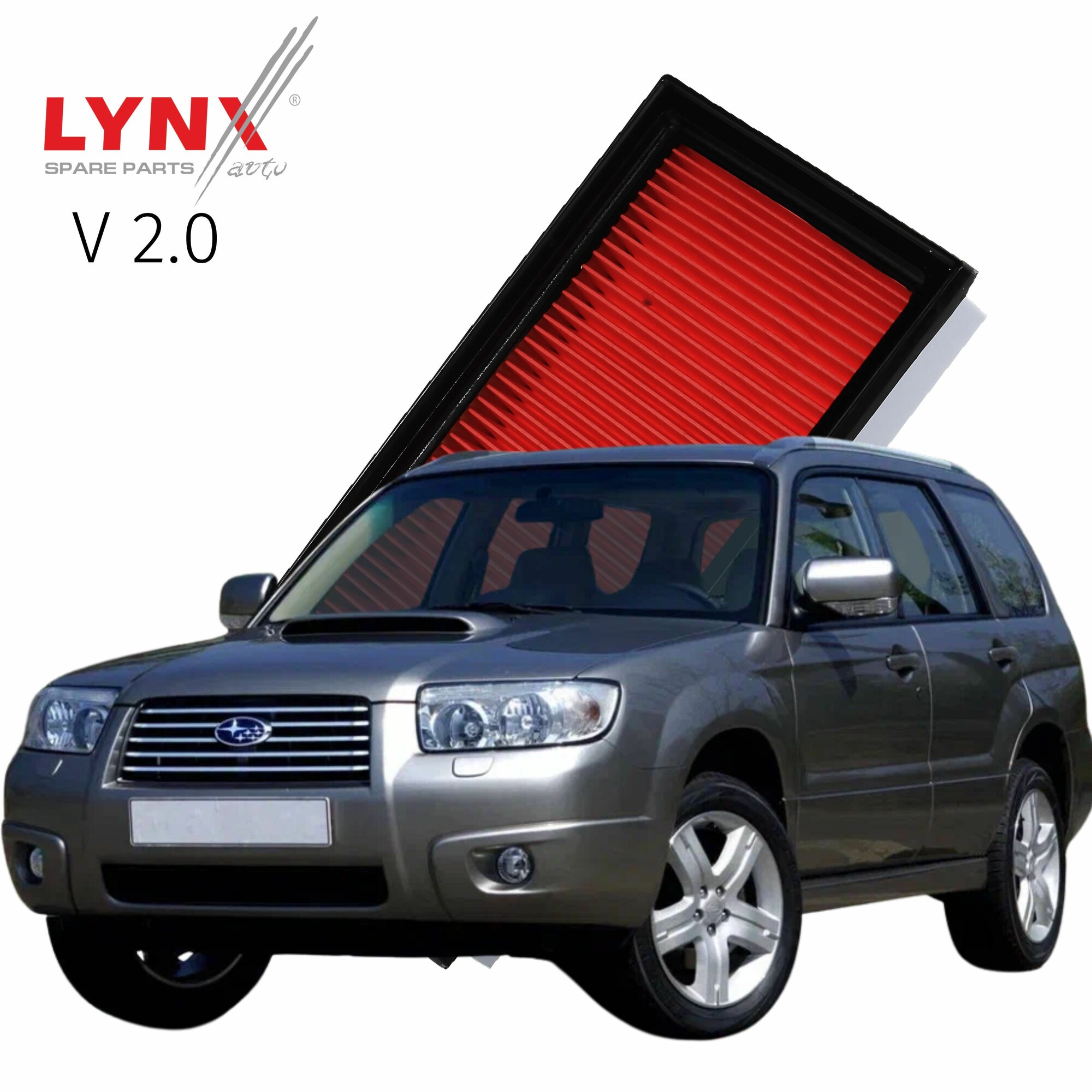 Фильтр воздушный Subaru FORESTER (2) / Форестер Форестер 2002 2003 2004 2005 V2.0 EJ201 / 1шт LYNXauto