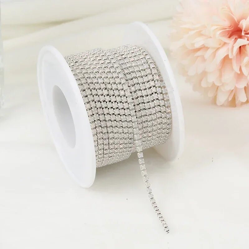 Хрустальная цепочка PEESOM, 1 yard, White Opal