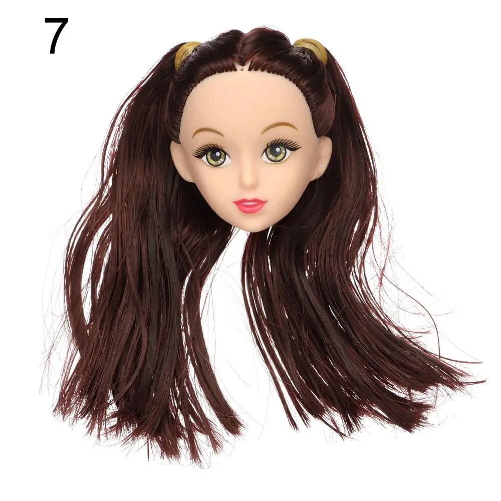 Кукольная голова BJD 1/6 30 см белая пластиковая 7