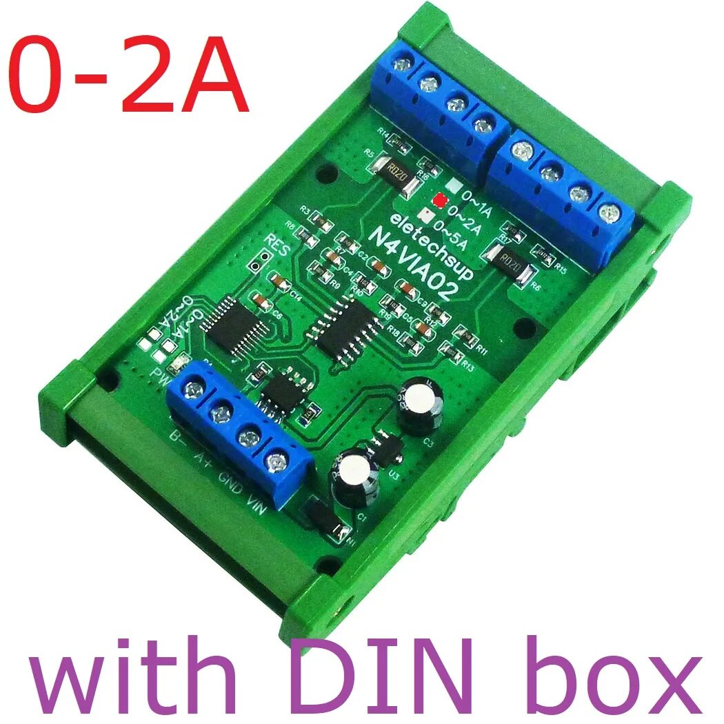 Амперметр eletechsup N4VIA02 0-2A с DIN box