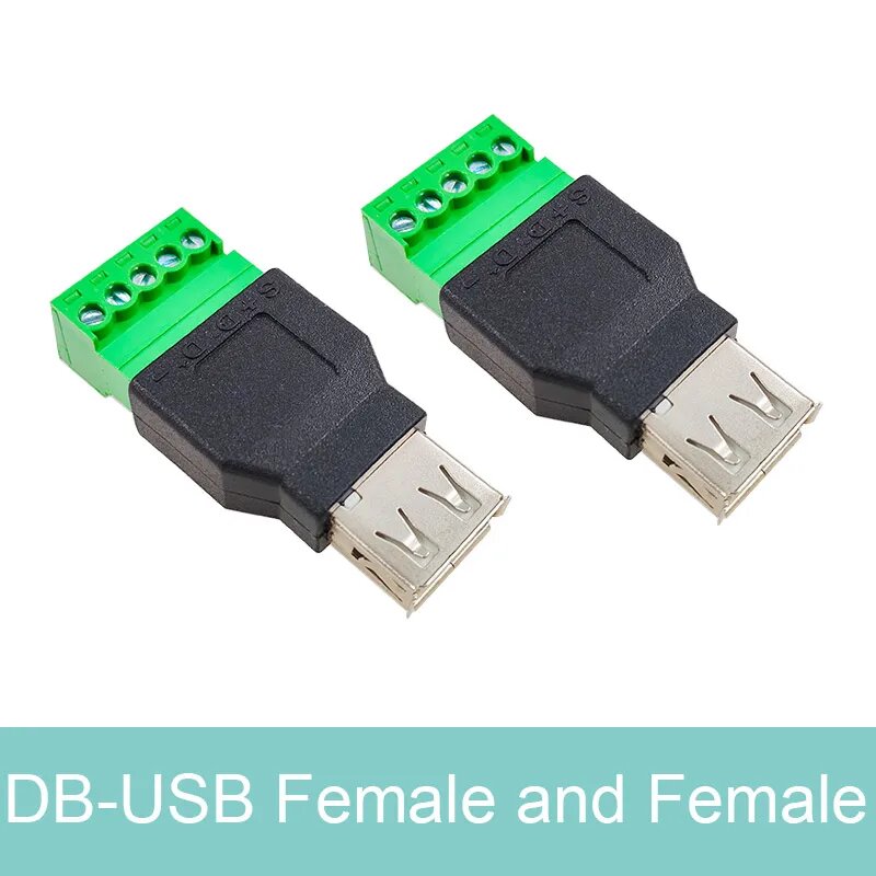 2 шт. DB-USB Female and Female разъемы