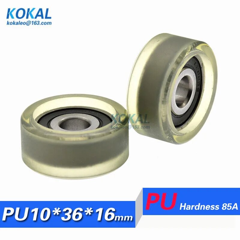 [PU1036-16] 1 шт./лот машина DIY полиуретан ПУ мягкая резина 6200RS раздвижное колесо шкив внутренний диаметр 10 мм 10*36*16 мм