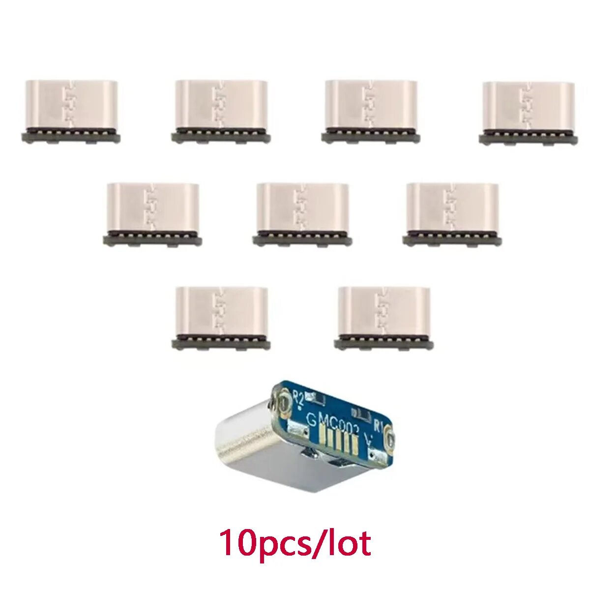 10 шт. Разъемы USB Type-C для пайки Бирюзовый