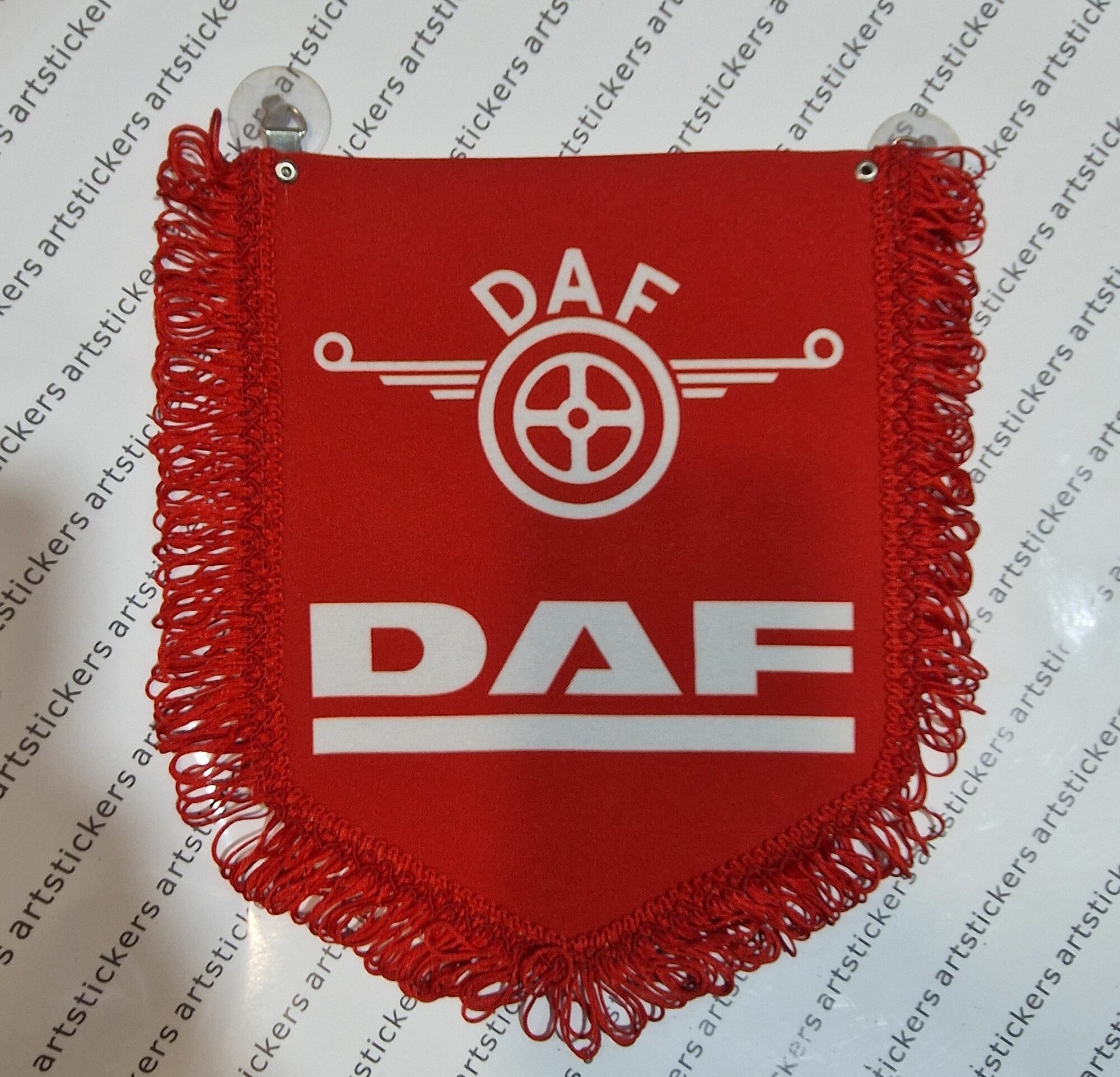 Вымпел DAF, 20х25см, двусторонний на присоске, ткань, аксессуар для авто