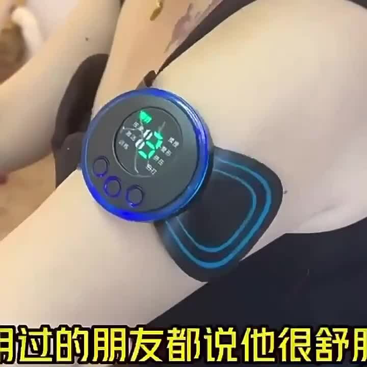 Мини-массажер для тела EMS - Терапия шеи и спины Массажер для ног - Перезаряжаемый EMS Массажер для шеи Массажер для шейного отдела позвоночника 8-режимный импульсный миостимулятор Портативный для снятия боли