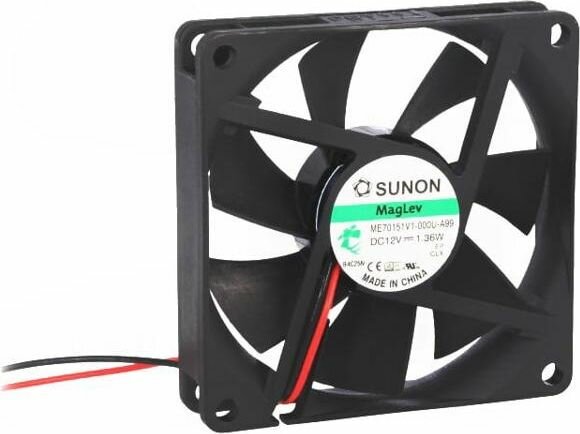 Вентилятор SUNON ME70151V1-000U-A99 Вентилятор осевой 12В DC 70x70x15мм подшипник Vapo 45,63куб. м/ч 31,5дБА, 1шт