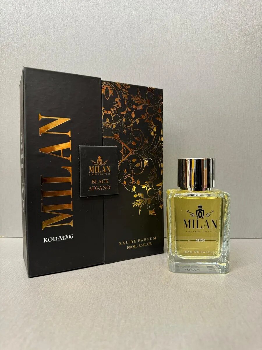 Духи Lux77 "Milan", по мотивам Black Afgano, унисекс, древесные, 100 мл