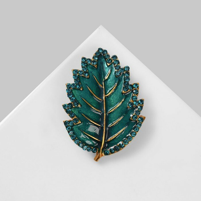 Брошь, эмаль, стразы