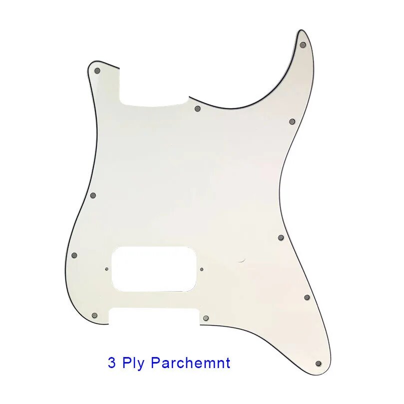 Pickguard 3Ply Parchment Белый для Strat