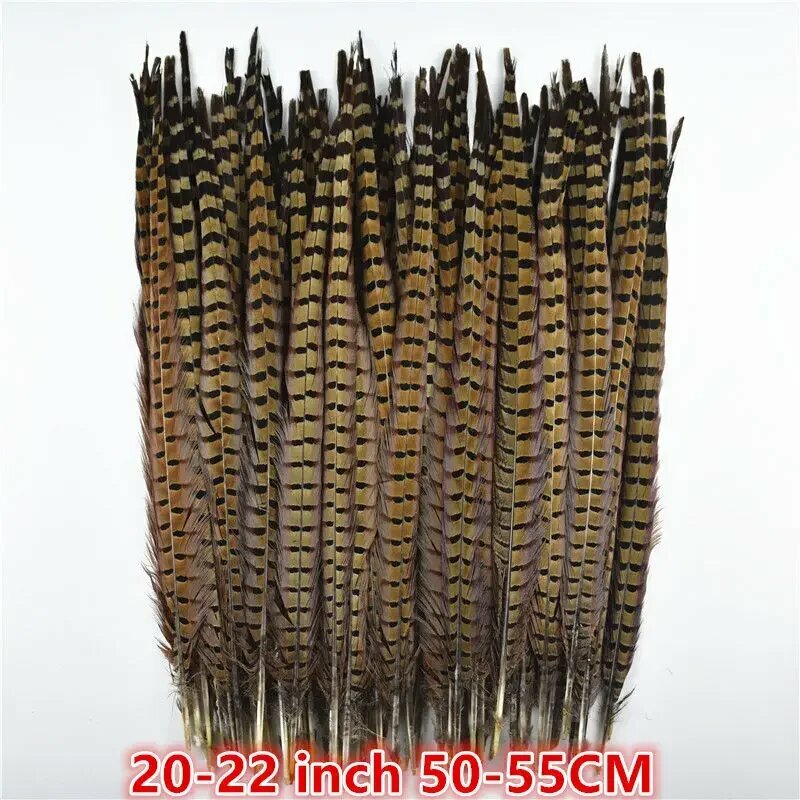 Натуральные перья фазана Xywae для рукоделия 50 Pcs, 50-55cm 20-22inch