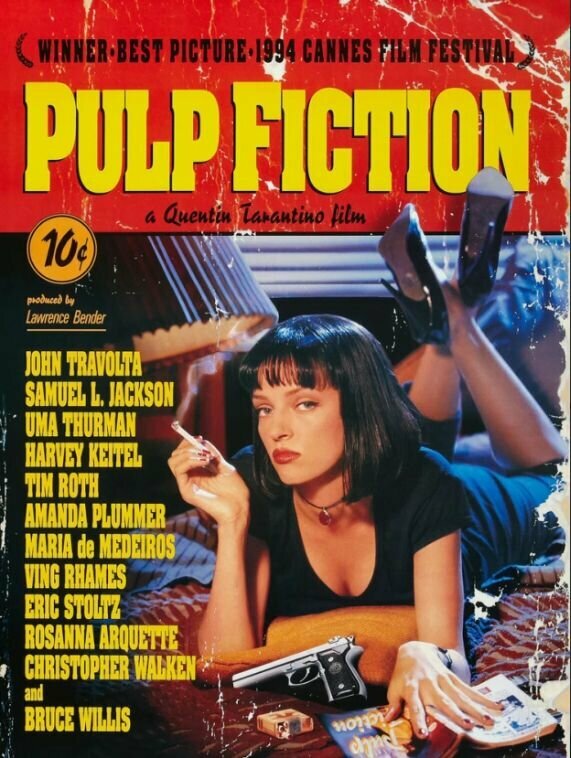 Постер (плакат) Криминальное Чтиво