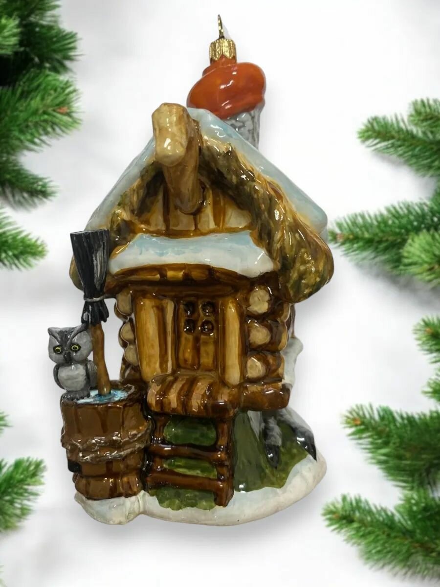 Игрушка на елку Избушка Бабы Яги, 12см