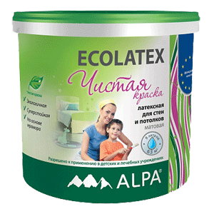 Alpa Ecolatex для стен и потолков латексная матовая, Белый