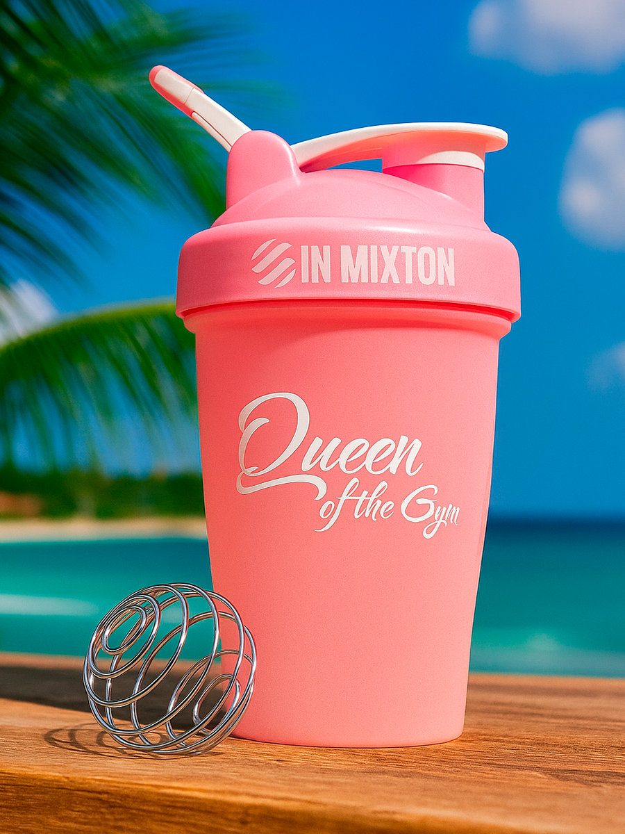 Шейкер для протеина и коктейлей спортивный inMixton 400 мл Розовый