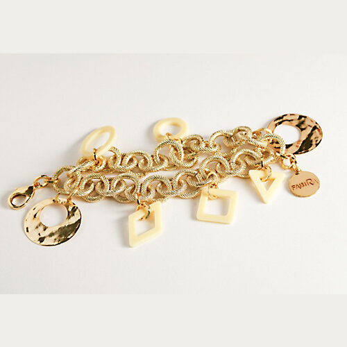 Браслет, сталь, полимерная глина