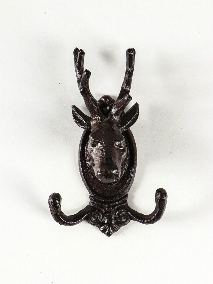Настенные крючки декоративные «Олень», чугун, 19.5×11.5×6 см