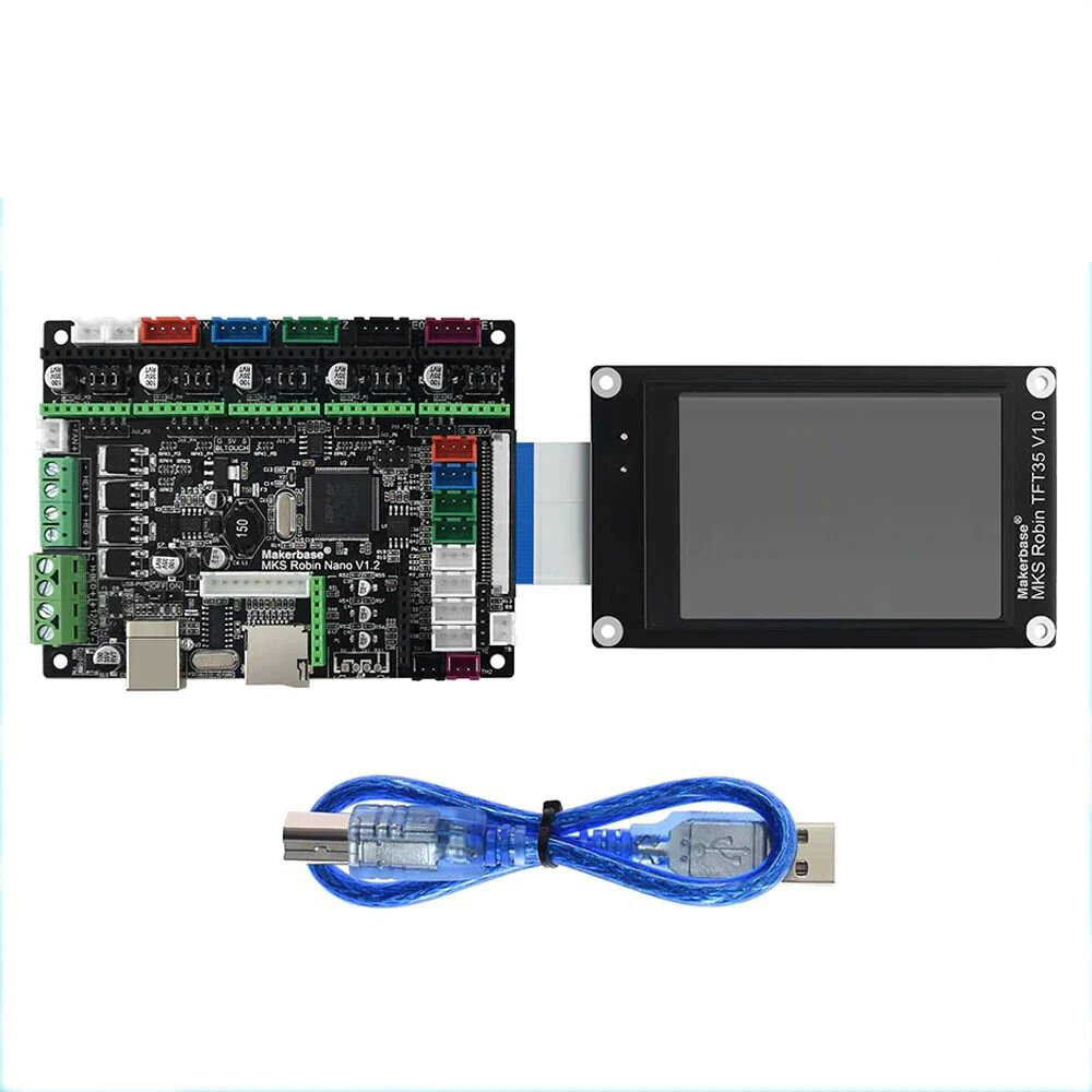 Плата управления 3D-принтером Robin Nano V1.2 32-битная материнская плата с поддержкой Marlin 2.0 и TFT-дисплеем с сенсорным экраном 3,5 дюйма