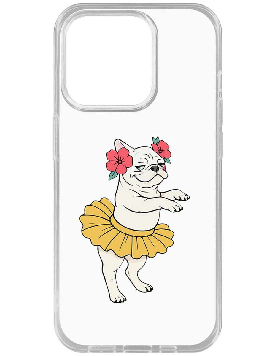 Чехол-накладка Krutoff Clear Case Красотка для iPhone 15 Pro