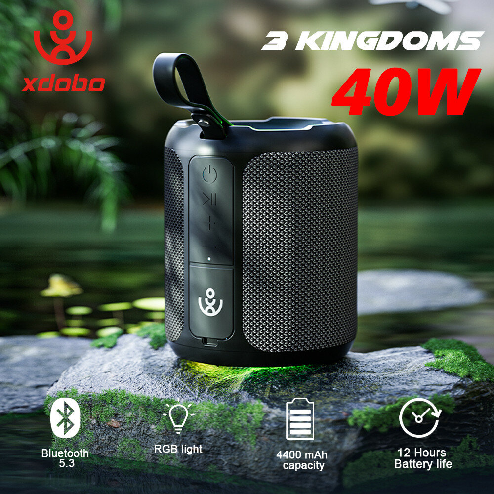 Bluetooth-динамик XDOBO "Sinoband", RGB-подсветка, 40 Вт, глубокий бас, TWS-соединение