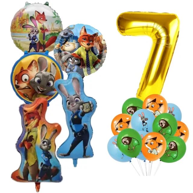 Украшения для дня рождения в стиле «Зверополиса» от Disney, воздушные шары, одноразовая бумажная посуда, товары для детских праздников, товары для вечеринок по мотивам «Зверополиса 2»
