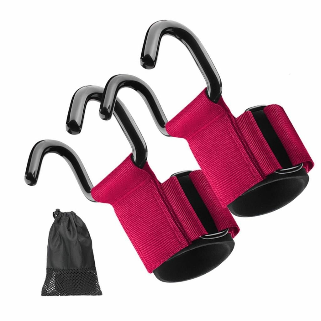 Фитнес и йога, Вспомогательный пояс для тяжелой атлетики со штангой становой тяги фитнес-тренировок (включая сумку хранения)-розово-красный