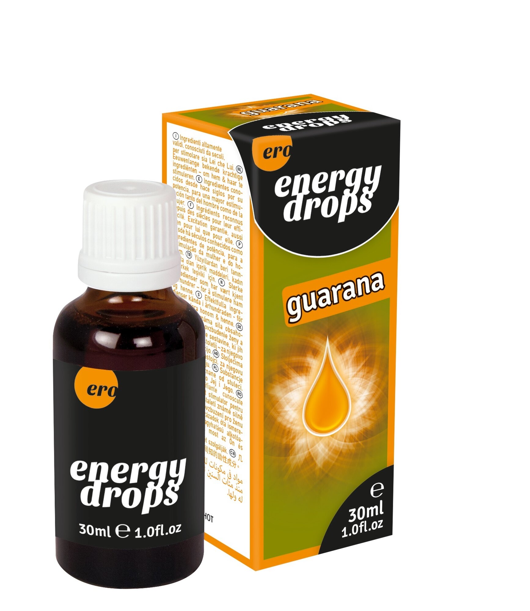 Капли «Energy Drops» с гуараной и L-аргинином, 30 мл, водная основа, для усиления либидо