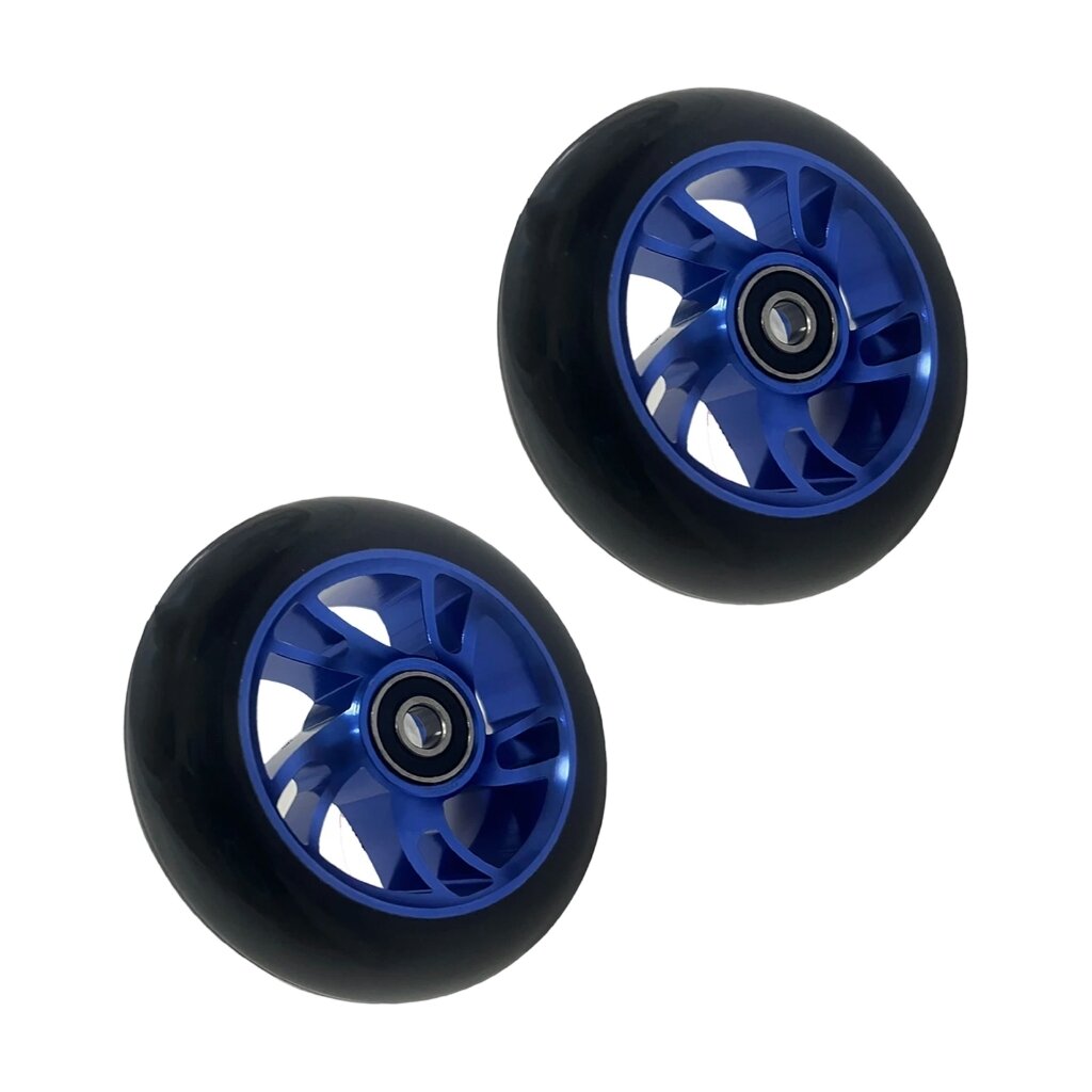 10-см алюминиевые колеса для самоката с высокоэластичными шинами PU и антиблокировочными подшипниками для скейтбордов и самокатов