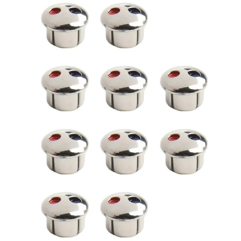 Знаки горячей и холодной воды для кранов 10/20 шт. 20pcs silver