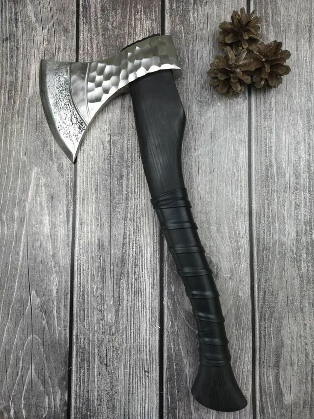 Топор Дровосек 2, кованная сталь 9ХС, рукоять из ценных пород дерева, чехол из натуральной кожи, Официальный магазин производителя Мастерская Семина