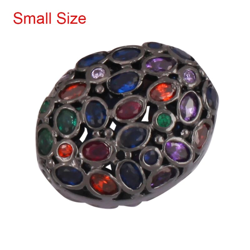 Золотые бусины в форме гусиных яиц для браслетов 26 мм M743206Y2-Mix Black