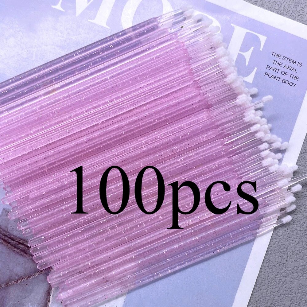 100 шт. Микроаппликаторов для снятия нарощенных ресниц Mollie Lipper