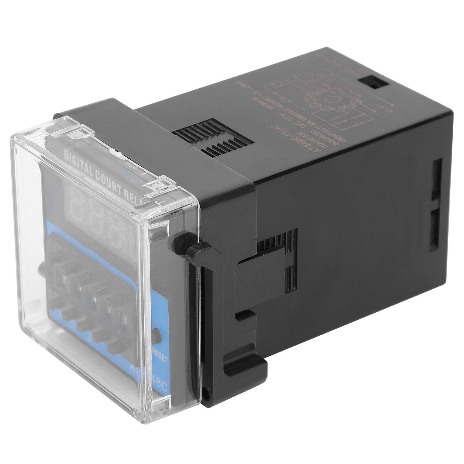 ATS48C11(A) Реле времени со светодиодной цифровой трубкой, задержка цикла, защита от помех (DC12V)