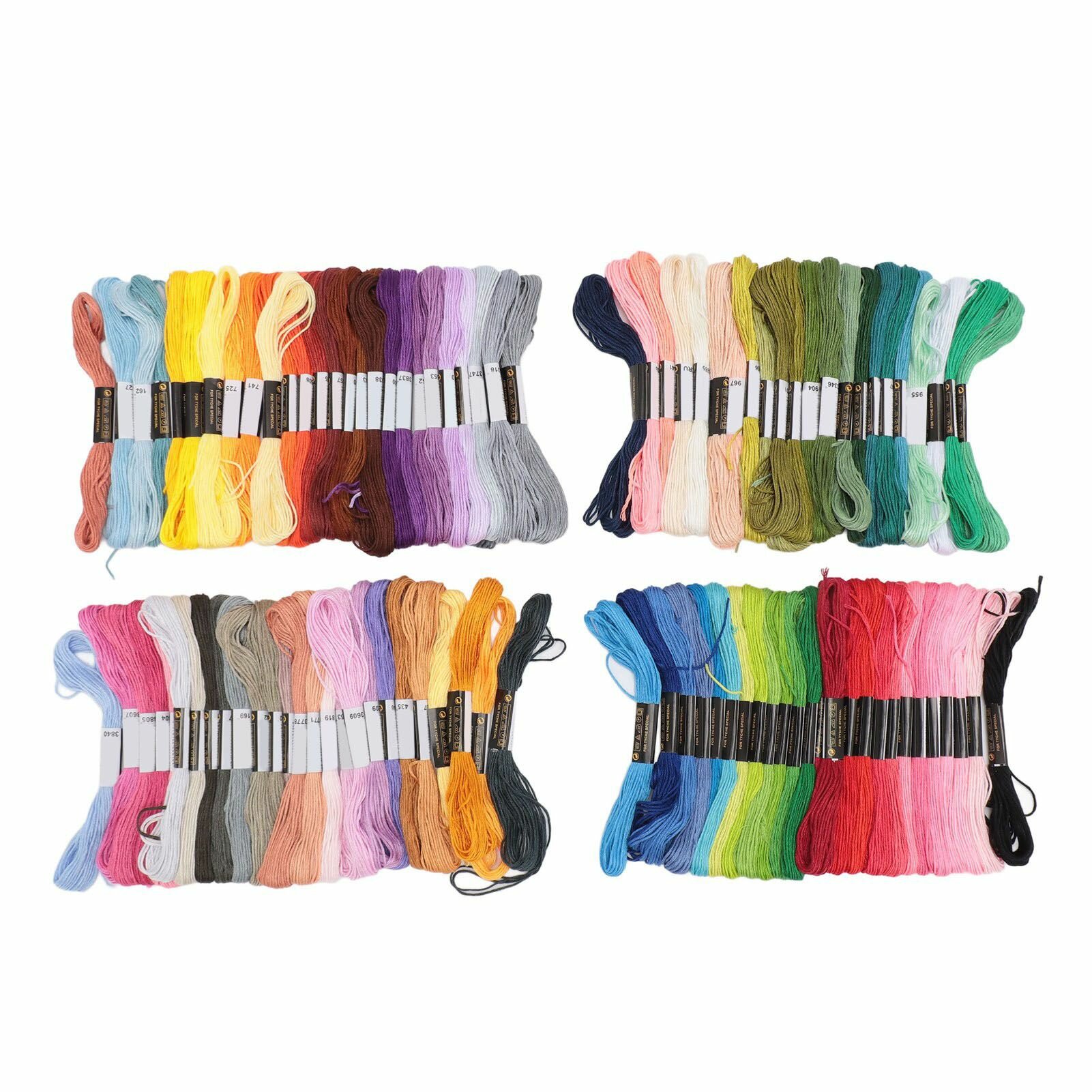 100 мотков нитки для вышивания, прочный полиэстер, 6 нитей, яркие насыщенные цвета, универсальная нить для вышивания для рукоделия сделай сам