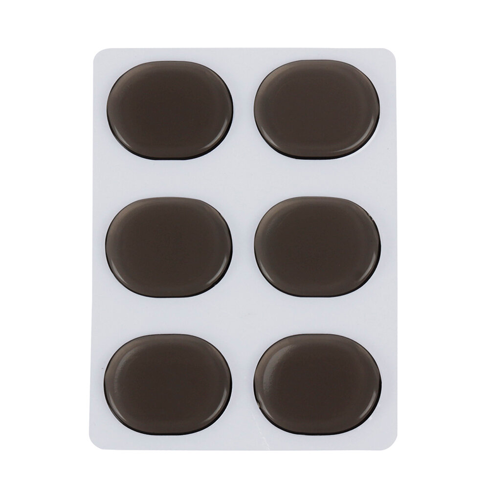 6 шт./комплект Демпферные гелевые подушечки для барабанов Глушитель для малого барабана и томов Кофейный цвет