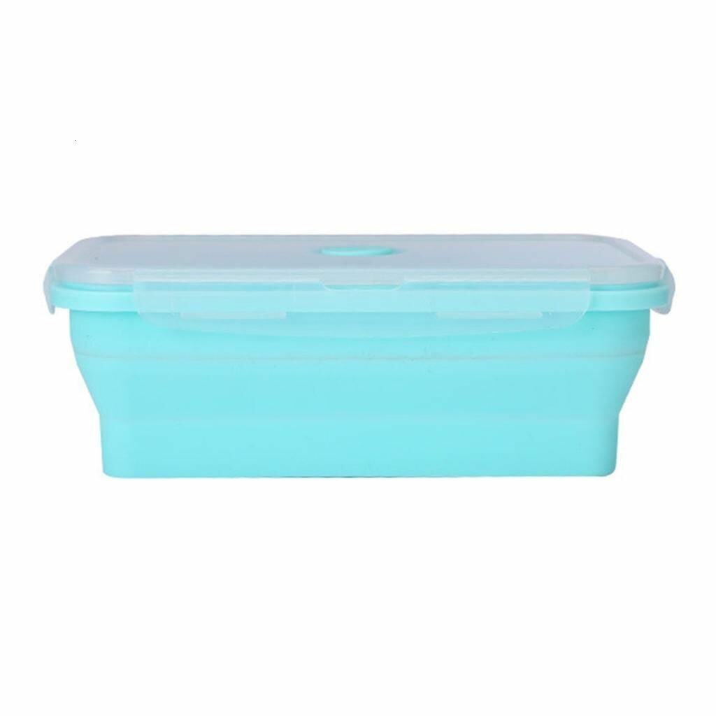 Силиконовый складной контейнер для еды, Синий - 1200ml