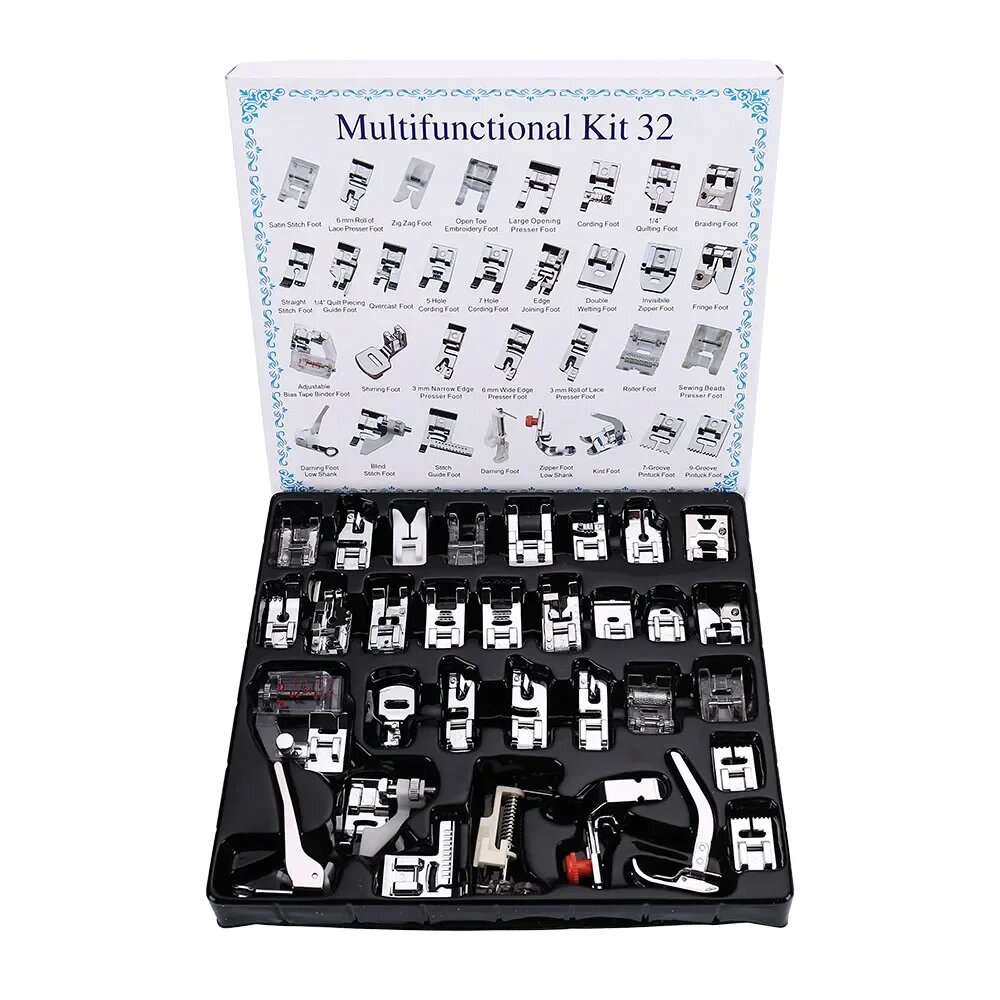 Многофункциональный набор прижимных лапок для швейных машин Brother и Singer 11-82 шт.