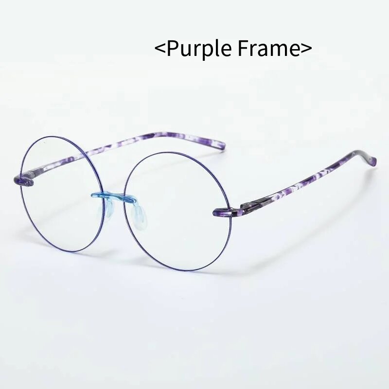 Круглые очки purple Frame, рецепт 0