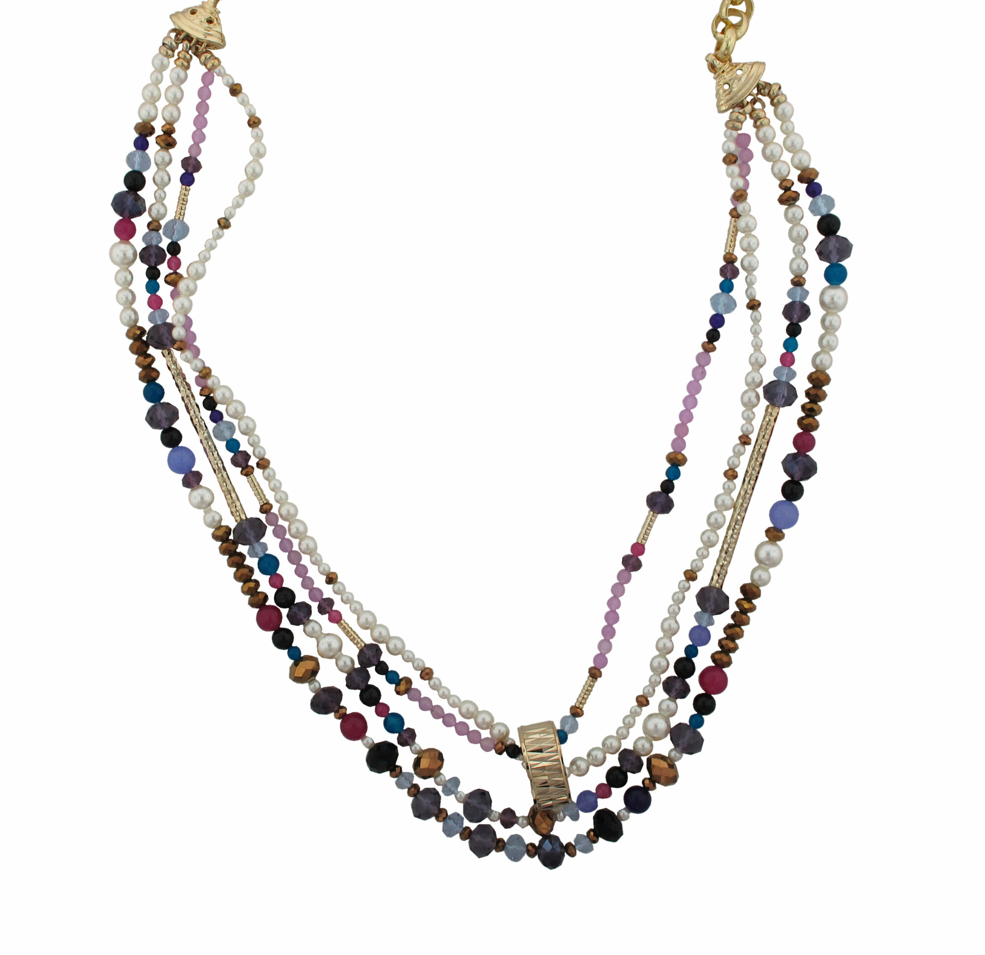 Колье, жемчуг имитация, стекло