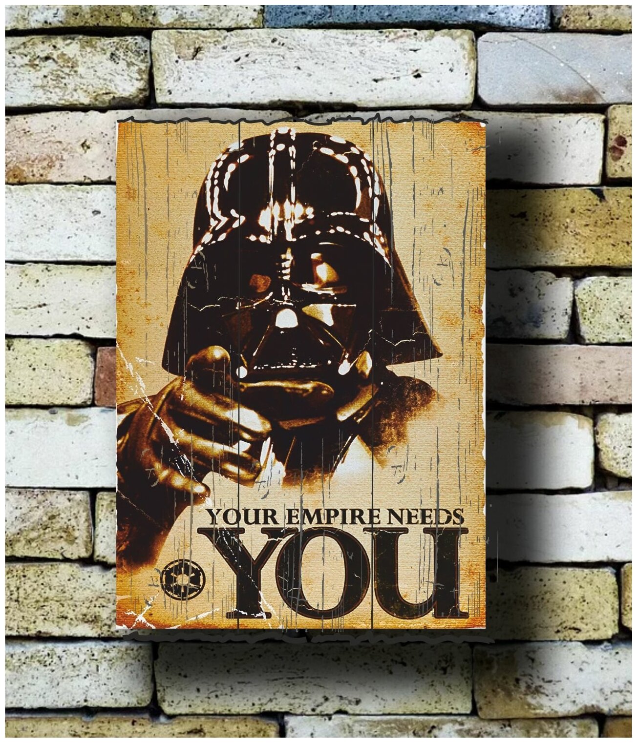 Картина на досках 'Звездные Войны. Дарт Вейдер - Призыв' 30/40 см