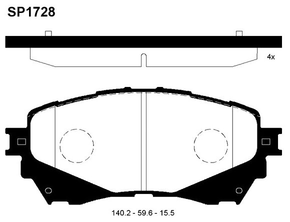 SANGSIN BRAKE SP1728 Колодки тормозные передние Sangsin SP1728
