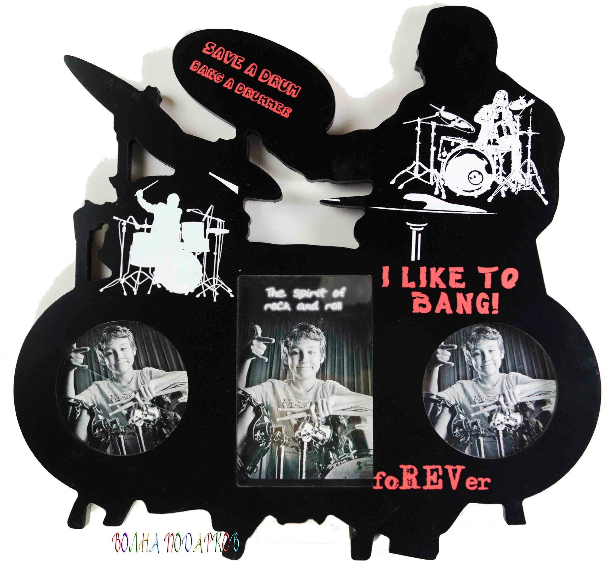 Фоторамка-коллаж . Ударник. на 3 фото