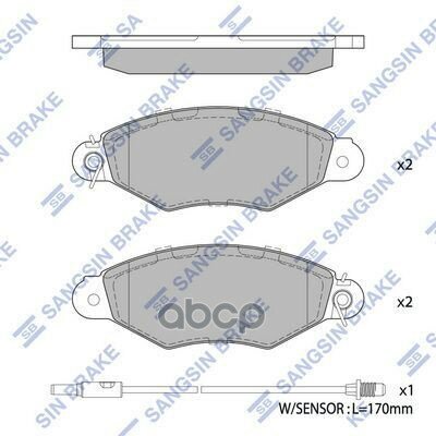 Тормозные колодки SP1891 от Sangsin brake, применяется на Nissan Kangoo. Sangsin brake арт. SP1891