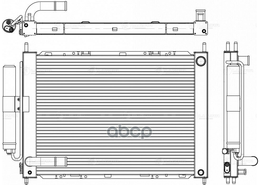 Радиатор Охл. Для А/М Nissan Note (06-)/Micra (02-) 1.2I/1.4I/1.6I (В Сборе С Конденс.) (Lrc 1402) LUZAR арт. lrc-1402