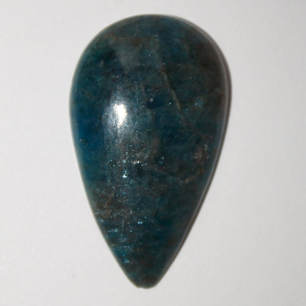 Апатит кабошон, натуральный камень, 34х20х3 мм, Бразилия, "True Stones"