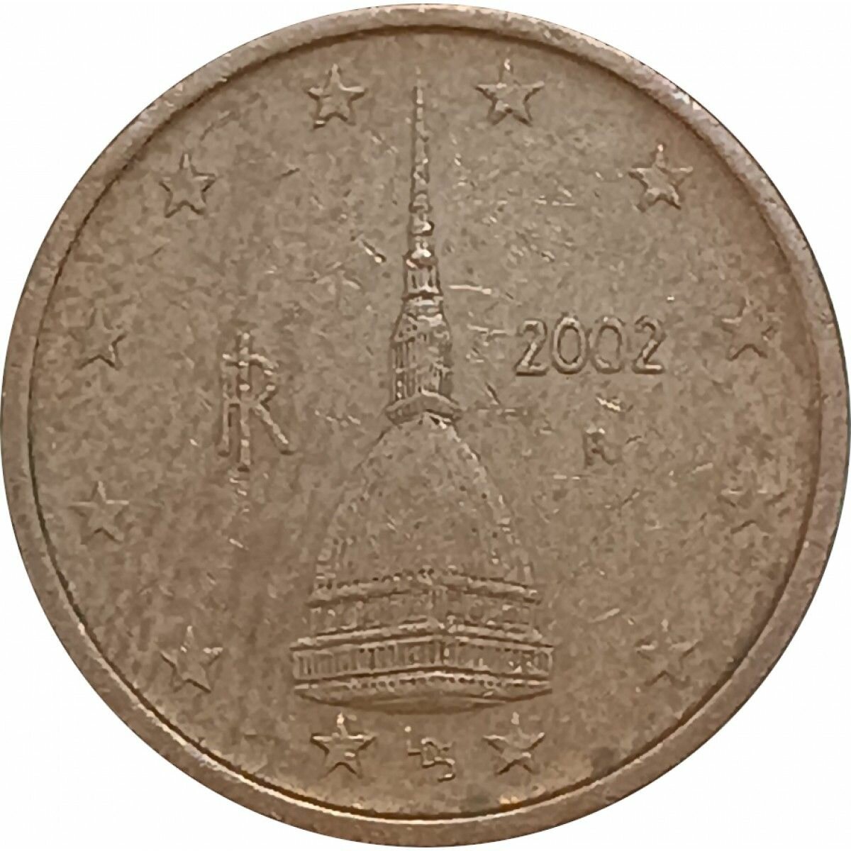 2 евроцента 2002 Италия из оборота